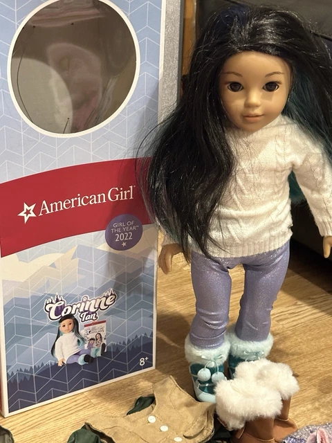 AMERICAN GIRL CORINNE Tan + Mini Rebecca Rubin + Huge Clothes ...