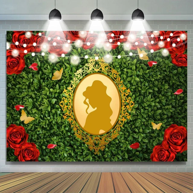 GOLD MIRROR RED Rose Happy Birthday Backdrop For Girl $37.90 - PicClick AU