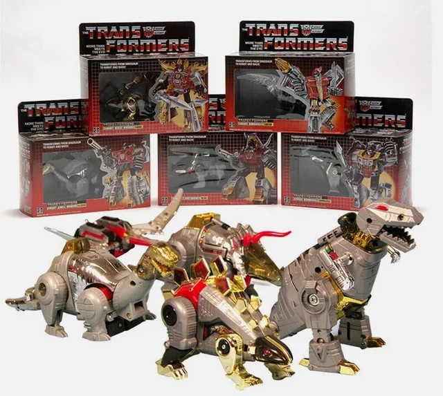 TRANSFORMERS G1 DINOBOTS Set Grimlock Swoop Sludge Slag Snarl reissue ...