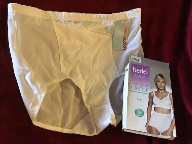 BERLEI CLASSIC GIRDLE Xxl White Control Briefs Panties Vintage Style ...
