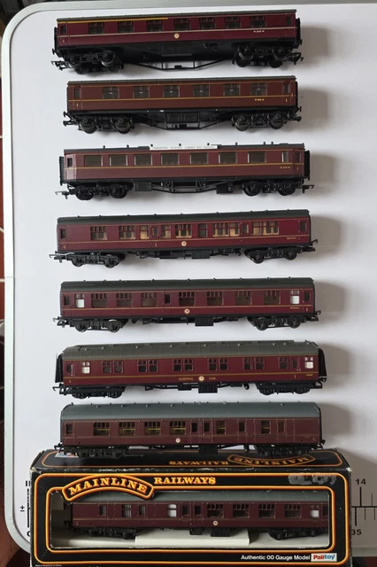 MAINLINE B.R. BSK Coaches X2 Maroon. Plus 6×Other Coaches. See Pictures ...