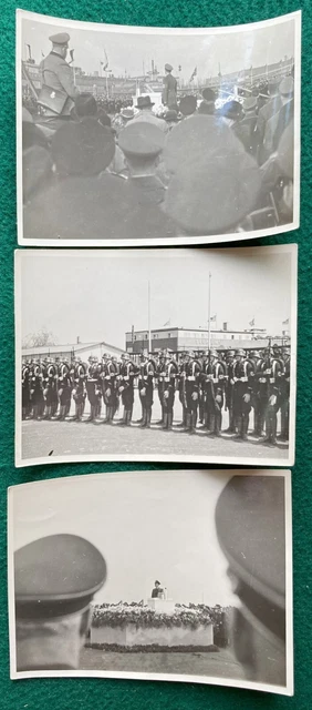3 WW2 SNAPSHOT photos German SS Goebbels Soldiers War Military rally ...