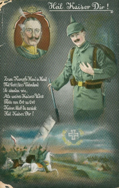 AK / HEIL Kaiser Dir! / Militaria / 1. WK / gelaufen / Soldat / 1915 ...