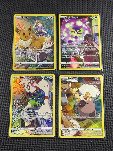 POKÉMON CARD X4 SWSH Era Eevee Spiritomb Smeargle Rockruff Full Art ...