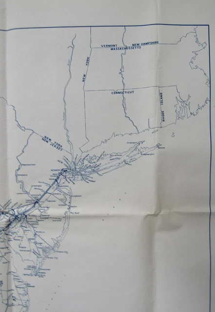 1956 PRR PENNSYLVANIA Railroad Track Chart Wall Map Rail Train Chief ...