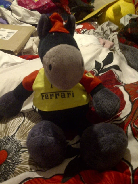 FERRARI-NICI-OFFICIAL FERRARI PRODUCT-BLACK/GREY Horse-Plush -I Love ...