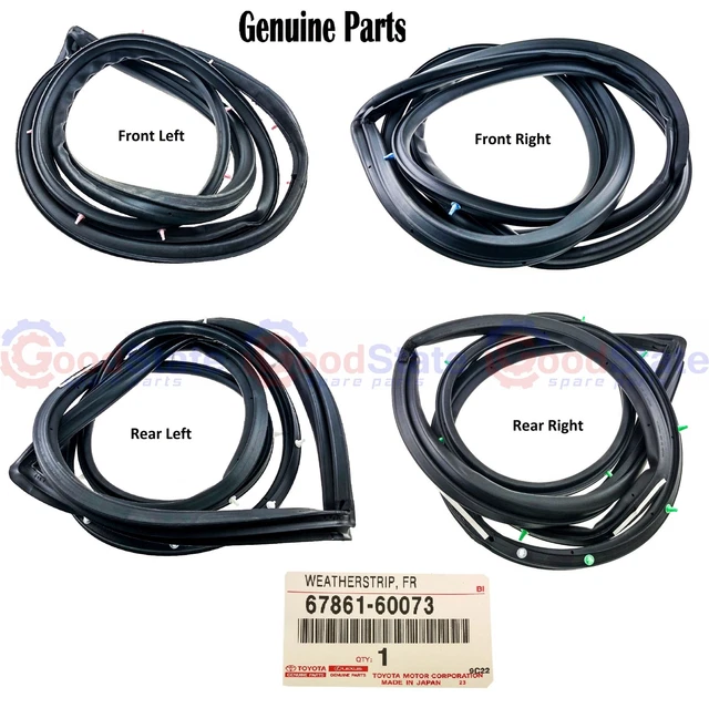 GENUINE TOYOTA LANDCRUISER 80 Series HDJ Front Rear RH LH Door Rubber ...