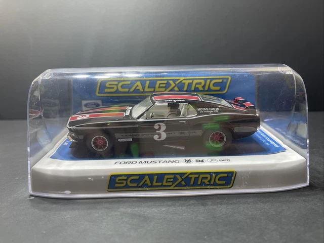 SCALEXTRIC C4014 MUSTANG Trans Am 1972 John Gimbel, #3 1/32 Slot Car £ ...