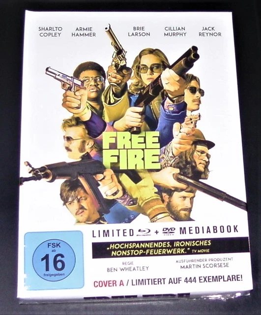 FREE FIRE LIMITIERTES Mediabook Cover A Blu Ray + Dvd Schneller Versand ...