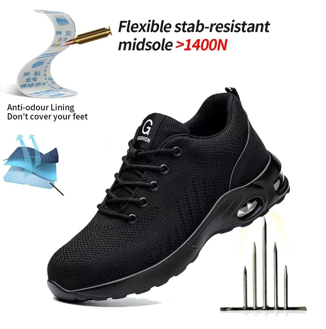 WOMEN MENS SAFETY Work Shoes Ladies Ultra Lightweight Steel Toe Cap ...