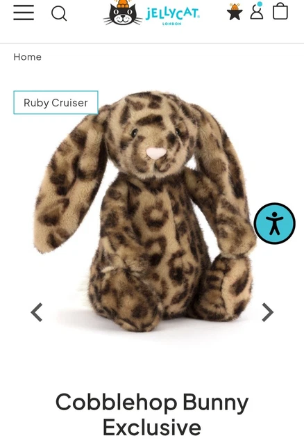 JELLYCAT COBBLEHOP BUNNY Exclusive Limited RUBY CRUISER £375.00 ...