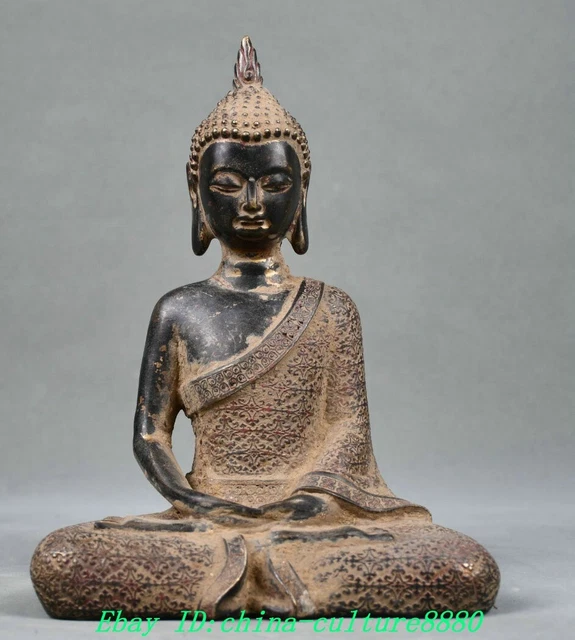 8.6 &VIEUX BOUDDHA tibétain de Shakyamuni en bronze tibétain EUR 228,00 - PicClick FR