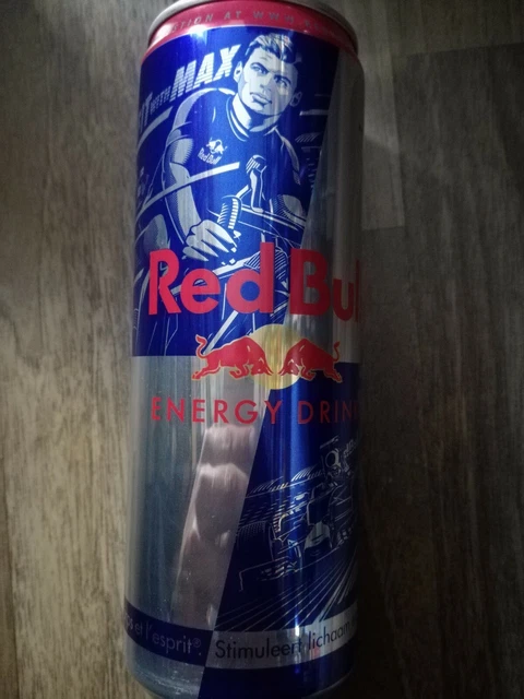 1 ENERGY DRINK Dose Red Bull Max Verstappen Voll Full 355ml Can Formel ...