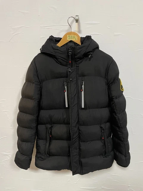 ZAVETTI CANADA ATLIN Black Puffer Jacket Coat Mens Zipped Hooded Size ...