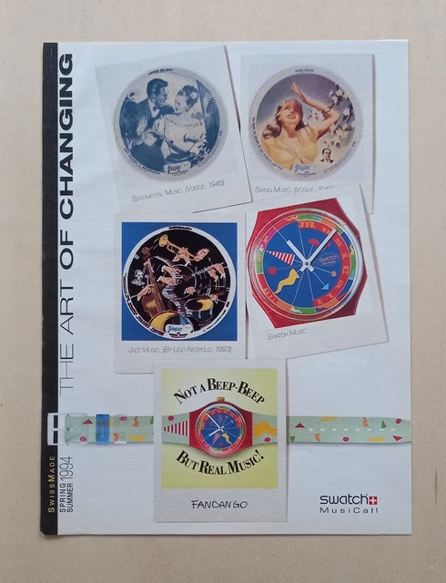 ADVERTISING CUTOUT ITALY 1994 SWATCH WATCH Musicalall Fandango £3.12 ...