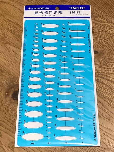 STAEDTLER TEMPLATE SYNTHESE-ELLIPSENLINEAL 976 23 aus JAPAN EUR 29,24 ...