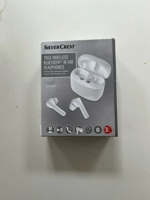 SILVERCREST TRUE WIRELESS Bluetooth In-ear Headphones White £9.99 ...