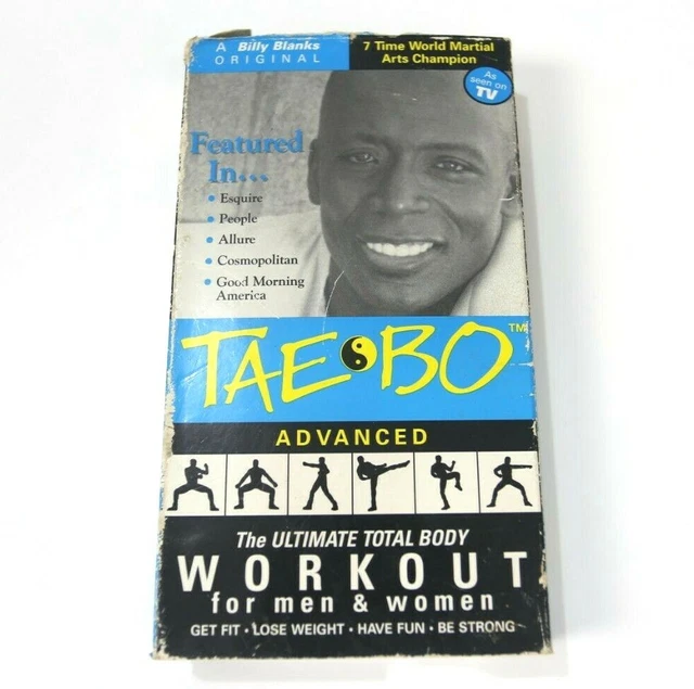TAE BO 1998 Advanced Workout Billy Blanks Original VHS Tape FREE ...