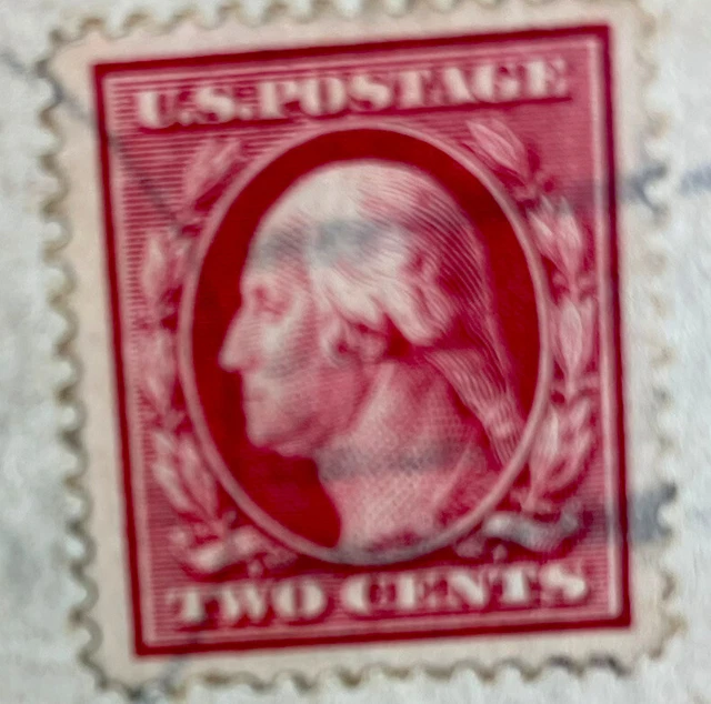 RARE RED GEORGE Washington US Postage Stamp Two 2 Cents 1911 Postal ...