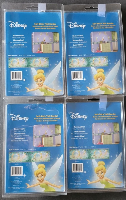 DISNEY TINKERBELL WALL Border Self-Stick Pre-Pasted Removable 5" x 15 ...
