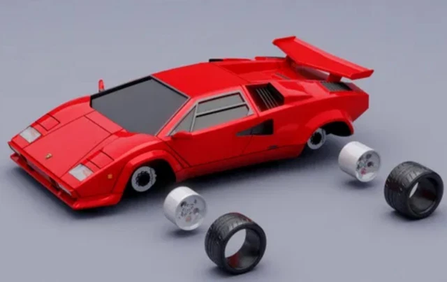 LAMBORGHINI COUNTACH | 1:64 Scale Model Kit Car High Quality Build 3d ...