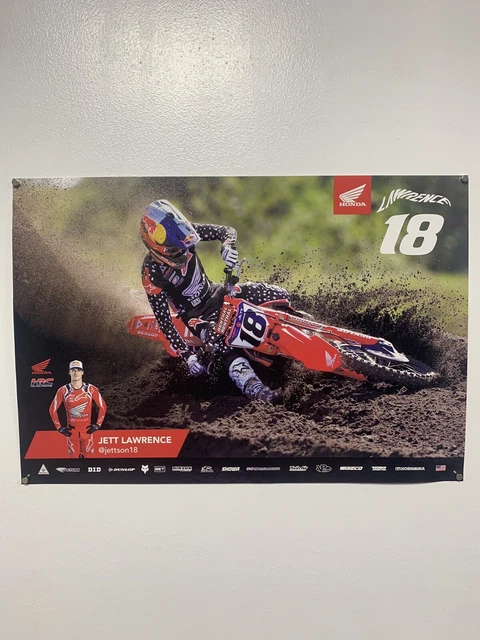 JETT LAWRENCE 2023 Honda HRC Team Poster CRF450 #18 19”x13” $15.00 ...
