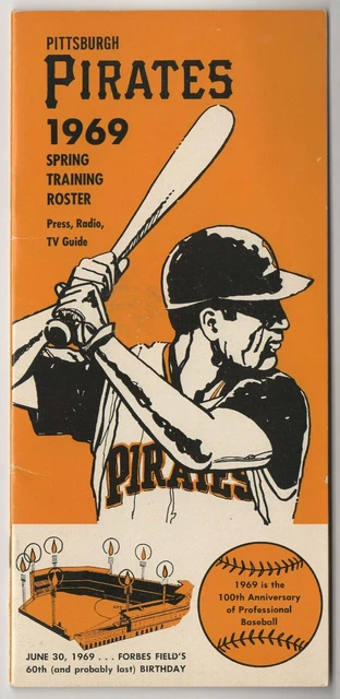 1969 PITTSBURGH PIRATES Spring Training Roster presse radio télévision ...