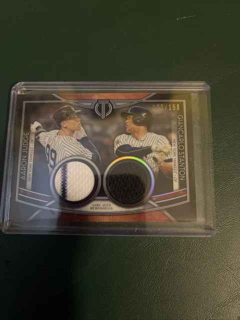 2020 TOPPS TRIBUTE Aaron Judge/Giancarlo Stanton reliques double joueur ...