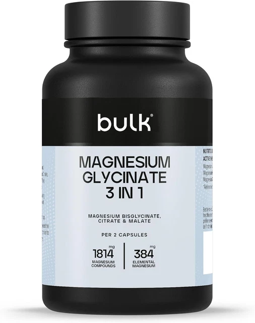 MAGNESIUM GLYCINATE BLEND | Nightly Recovery Formula | 90 High-Strength ...