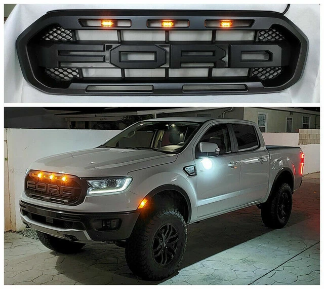 GRIGLIA FORD RANGER T8 - Griglia stile F150 Raptor - nero lucido EUR ...