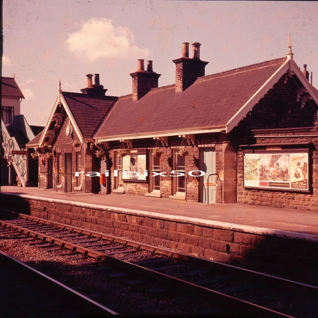 ORIGINAL LARGER RAILWAY SLIDE. Horsforth station. 1950s. PLEASE READ. £ ...