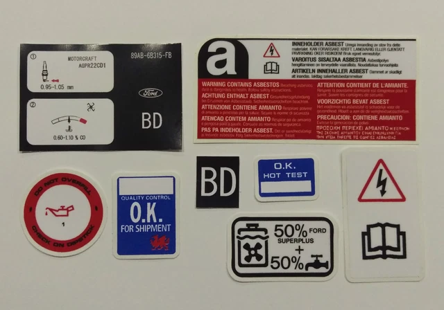 FORD FIESTA MK3 XR2i Engine Bay Decals - best and cheapest £14.00 ...