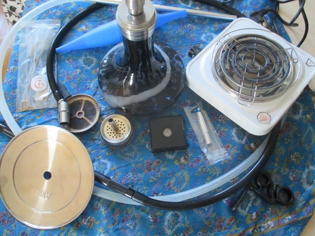 ORIGINAL * AMY Deluxe Shisha Set * Edelstahl * kaum benutzt * viel Zubehör * EUR 59,00 - PicClick DE