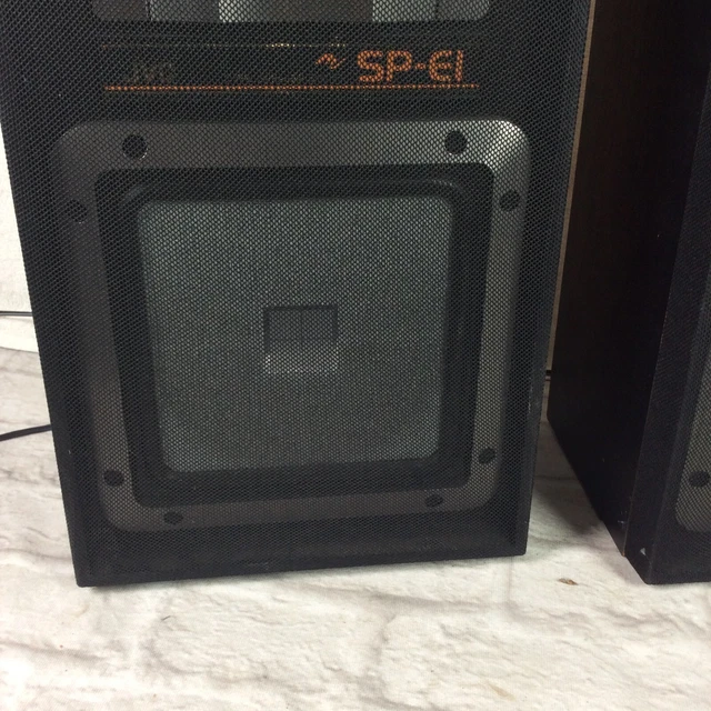 JVC SP-E1 BK Stereo Speakers Hi-Fi Black Bookshelf Vintage Retro DR-E2L ...