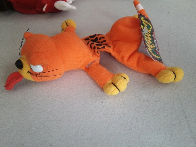 VINTAGE 1997 MEANIES Series 1 RARE Splat The Road Kill Cat Plush Animal ...