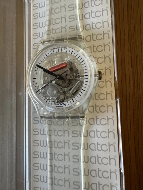 SWATCH: WHITE JELLY Watch Skeleton Clear See Through EUR 53,77 ...