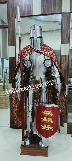 WEARABLE SUIT OF Armour Medieval Knight Shield Sword Costume Christmas ...