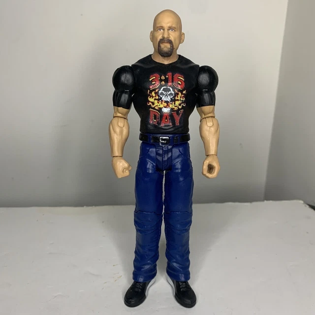 WWE STONE COLD Steve Austin Wrestling Figure-Basic Series 133-Mattel ...
