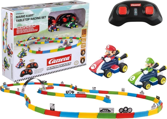 CARRERA RC MARIO Kart Tabletop Racing Set With Mario & Luigi 1:43 Scale ...
