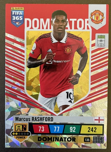 PANINI ADRENALYN FIFA365 2022-2023 Dominator MARCUS RASHFORD card n ...