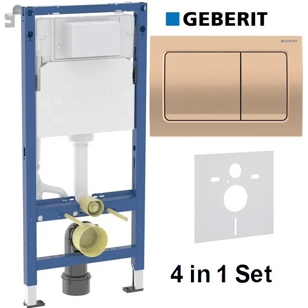 GEBERIT ALPHA 1.12 Duofix Wc Frame Concealed Cistern Red Gold Bronze ...
