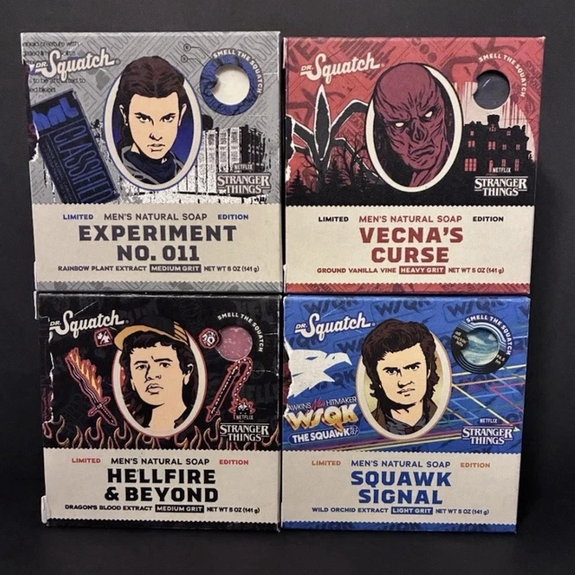 DR. SQUATCH X Stranger Things LIMITED EDITION Season 5 Soaps FULL SET ...