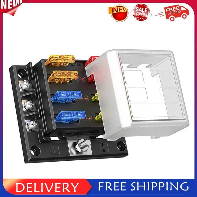 6-WAY BLADE FUSE Box Fuse Block Holder with Fuses for 12V 24V Car ...