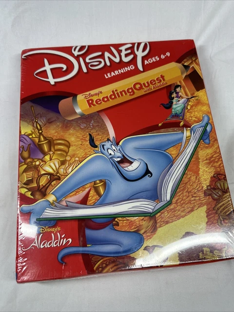 DISNEYS LEARNING READING Quest With Aladdin PC Software Sealed Windows ...