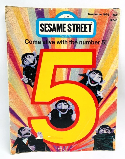 VINTAGE NOVEMBER 1976 Sesame Street Magazine The Count £6.51 - PicClick UK