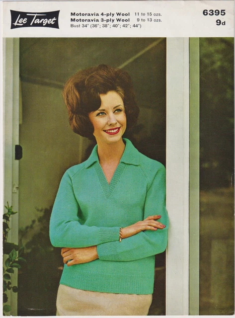 ORIGINAL VINTAGE LEE Target knitting pattern 6395 - Lady's sweater ...