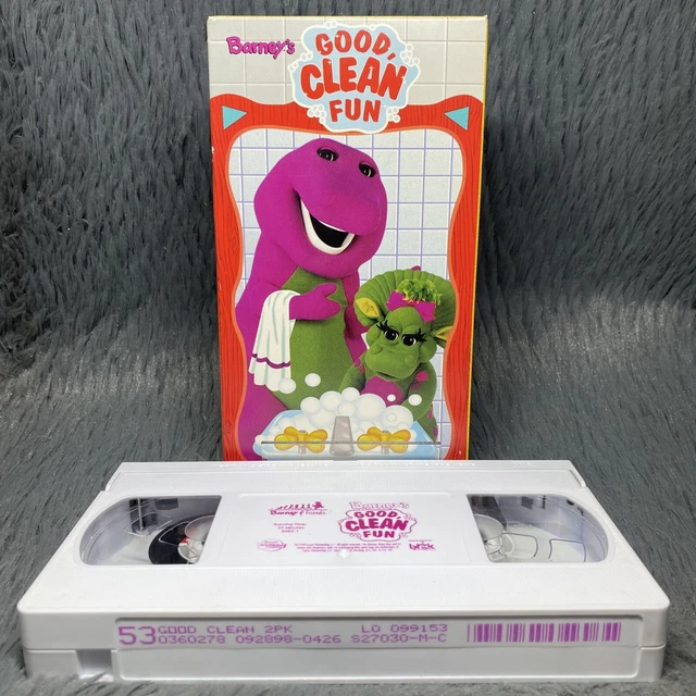BARNEY & FRIENDS Good Clean Fun VHS 1998 Video Tape PBS Kids RARE ...