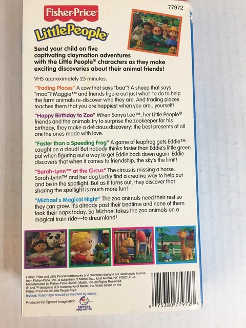 FISHER PRICE LITTLE People Vol. 3 Discovering Animals VHS Ships With ...