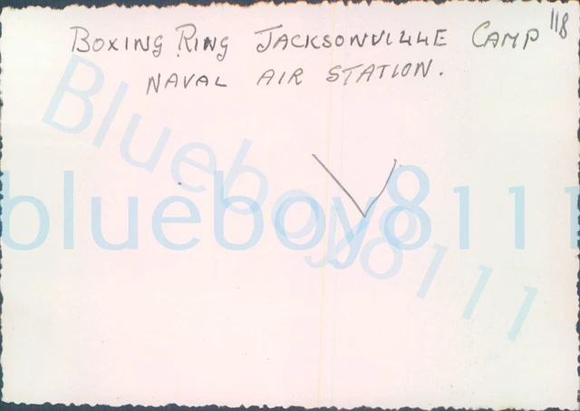 WW2 RAF AIRMAN photo Boxing ring Jacksonville Camp Naval Air Station US ...