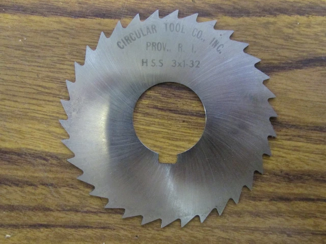 CIRCULAR TOOL CO. 3.0" x 1-32 x 1.0" HSS Slitting Saw Milling Cutter ...